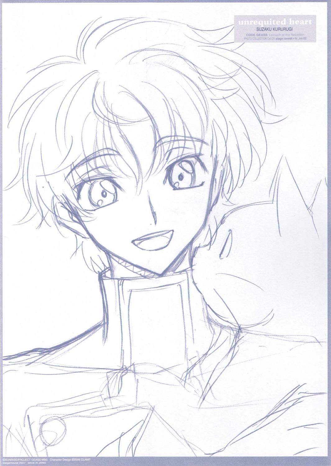 ochiai hitomi code geass arthur (code geass) kururugi suzaku male monochrome sketch | #29420 ...